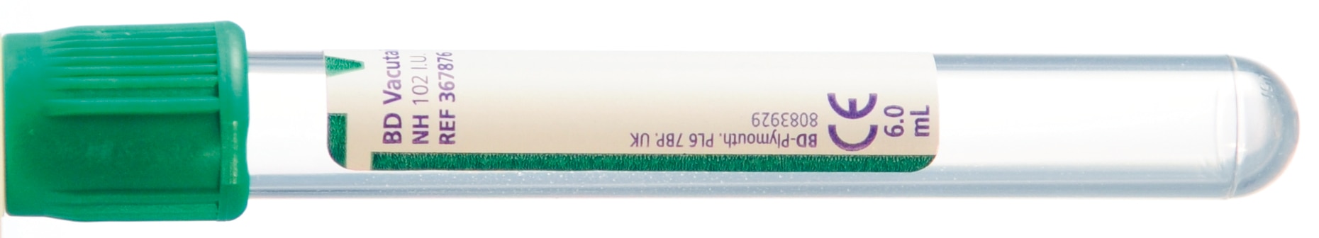 BD Vacutainer® Sodium Heparin 6ml 13x100mm - 367876 | BD