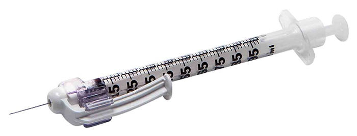 1 mL BD SafetyGlide™ Allergy Syringe Tray with 27 G x 1/2 in ...