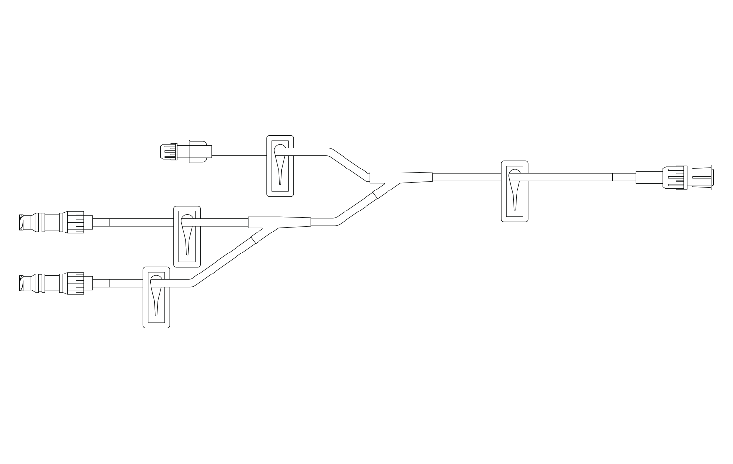 SmartSite™ Extension Set, trifuse, 2 SmartSite™ Needle-Free Connectors ...