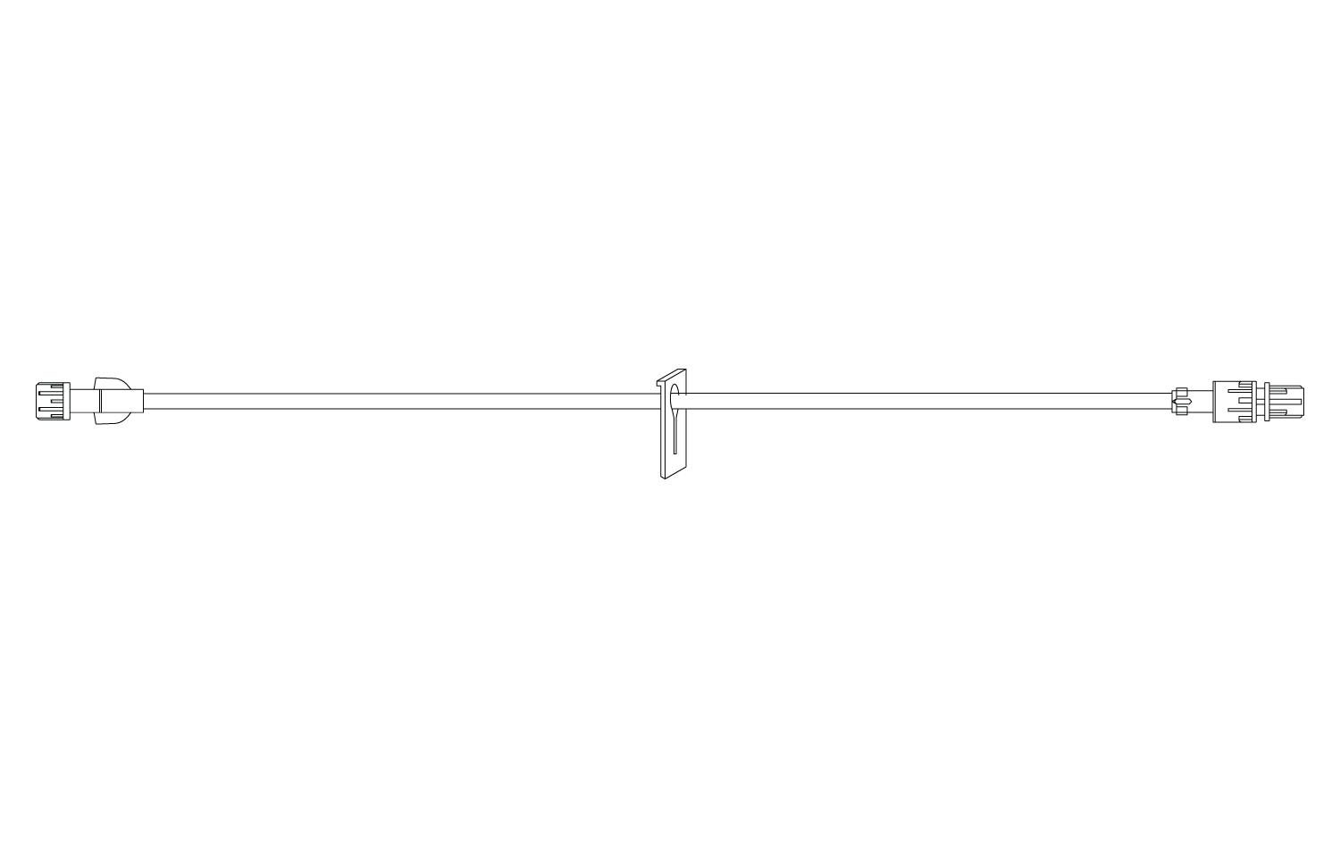 Extension set slide clamp(s) spin male luer lock. Not made with DEHP. L ...