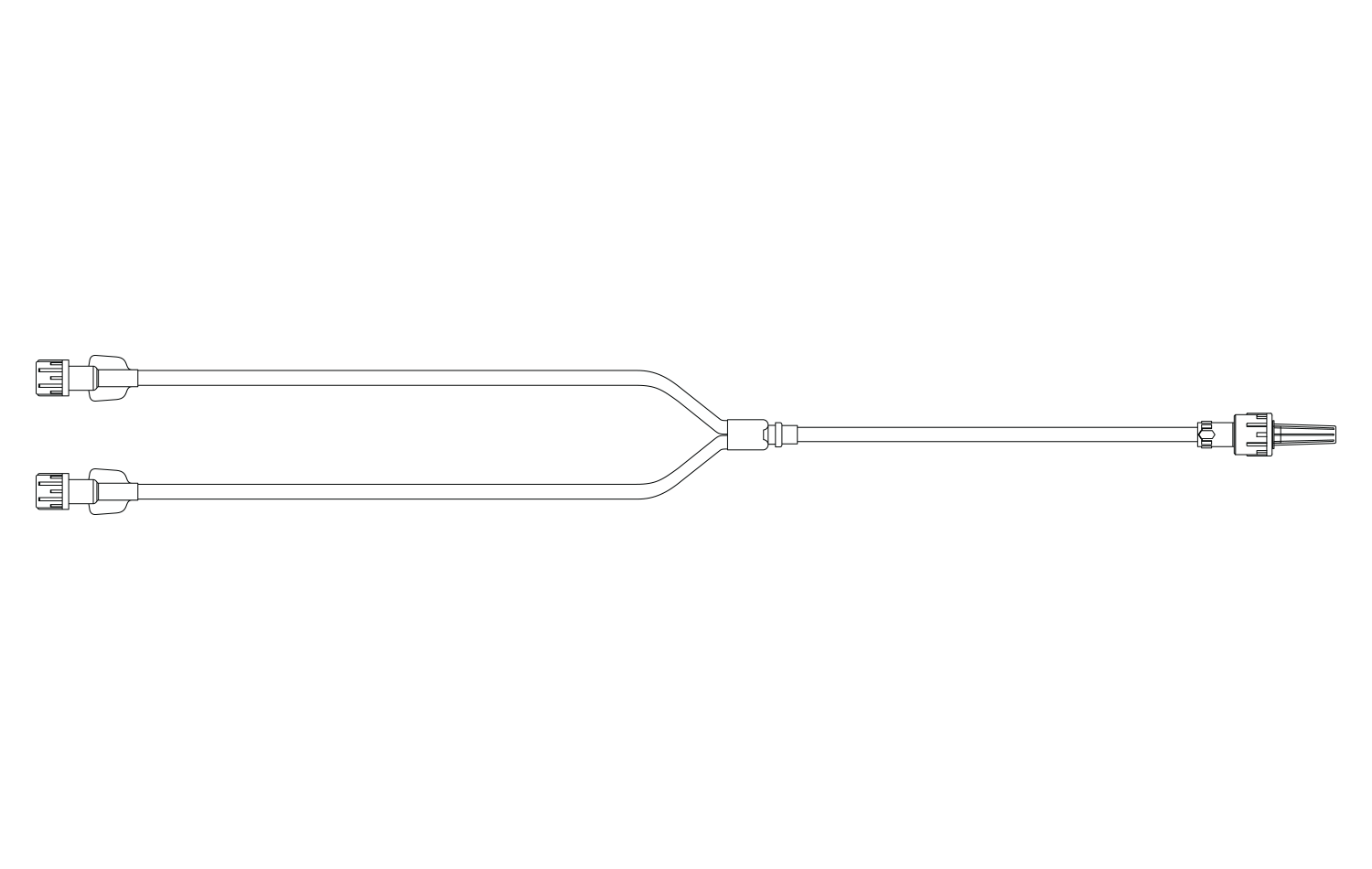 Extension set microbore bifuse 2 female luers spin male luer lock. Not ...