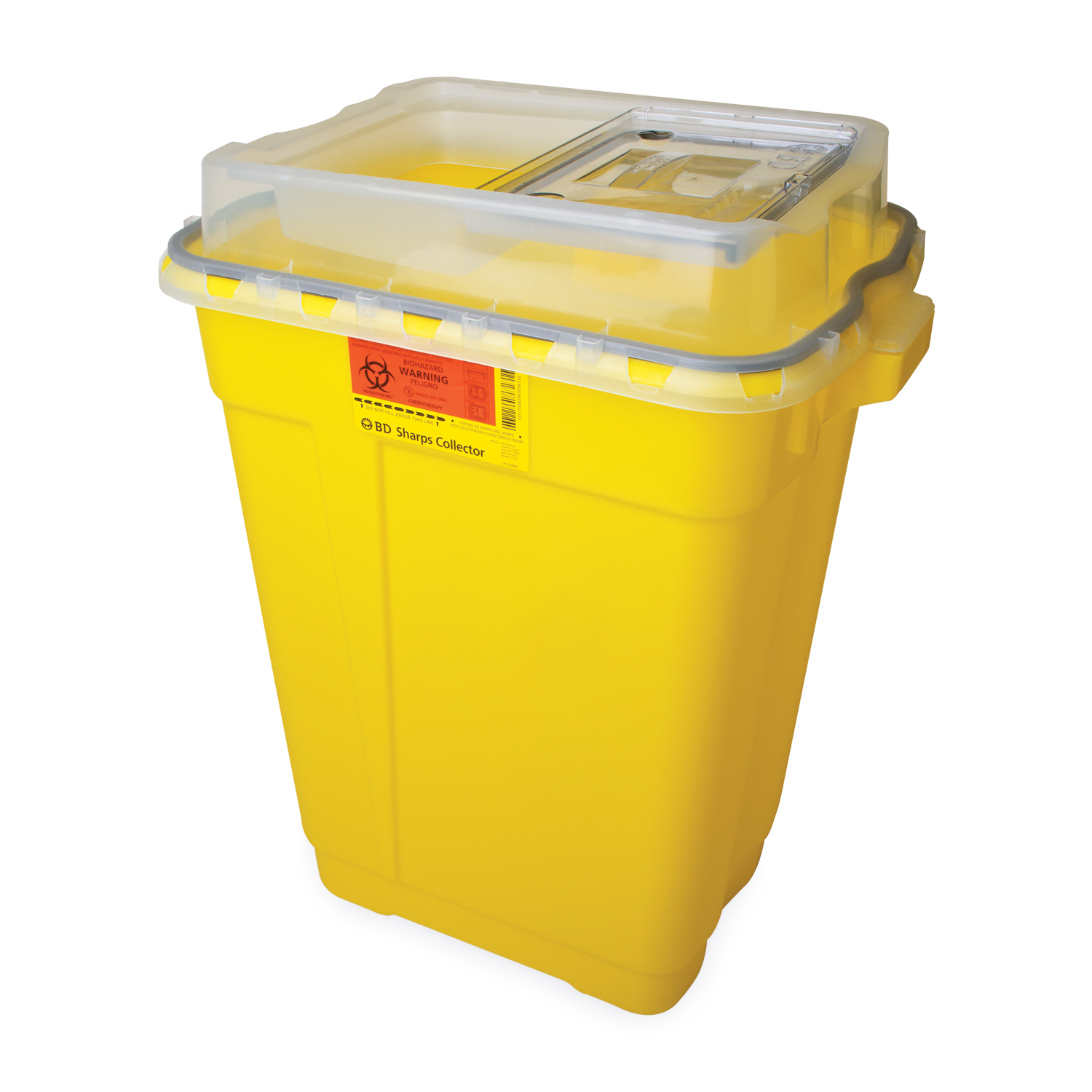 BD® Chemotherapy Sharps Collector, yellow, liquid absorbing pad, 72 L ...