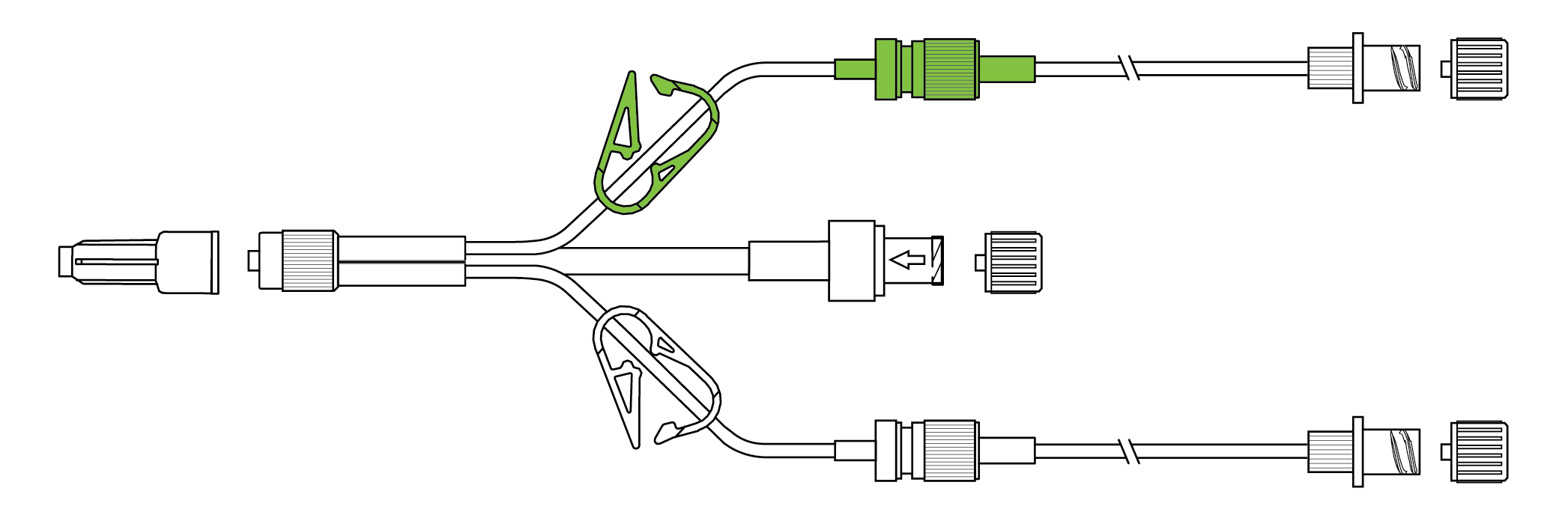 TIVA 3 Way Extension Set. Anti-Siphon Valve. Back Check Valve. - 500 ...