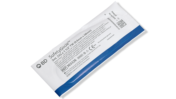 BD SafetyGlide™ Needle 23 G x 1 1/2 in. with 3 mL Syringe - 303326 | BD