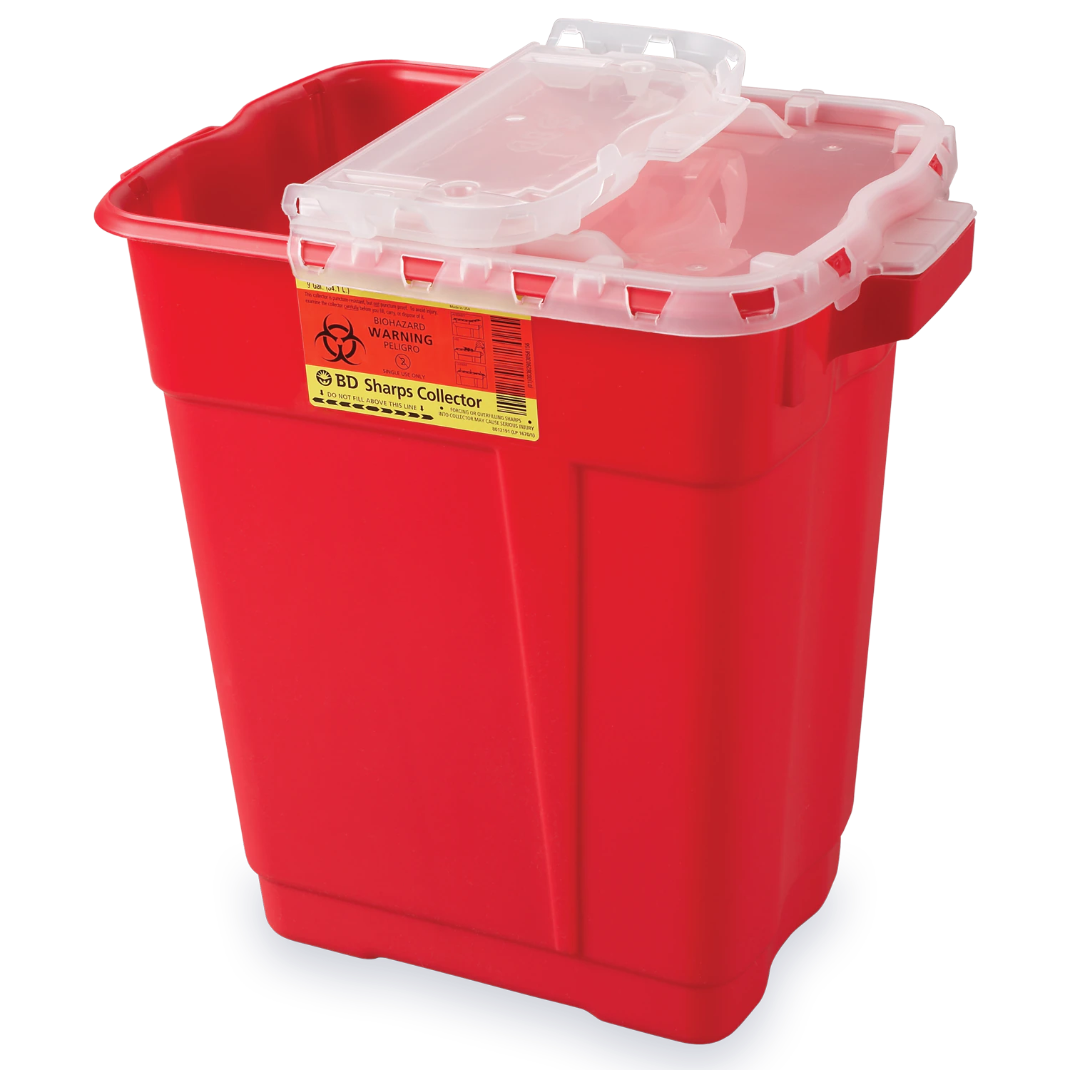 BD Recykleen™ Large and Extra Large Sharps Container, 17 gal, hinge top ...