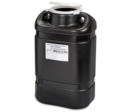 BD® RCRA Hazardous Waste Container, 5 gal, hinge cap, black - 305067 | BD