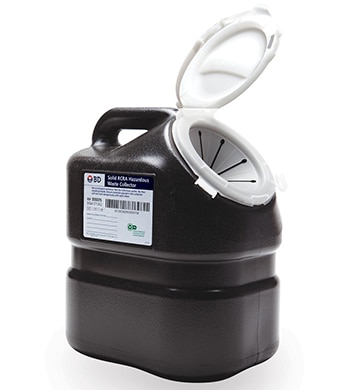 BD Recykleen™ RCRA Hazardous Waste Container, 3 gal, hinge cap with ...