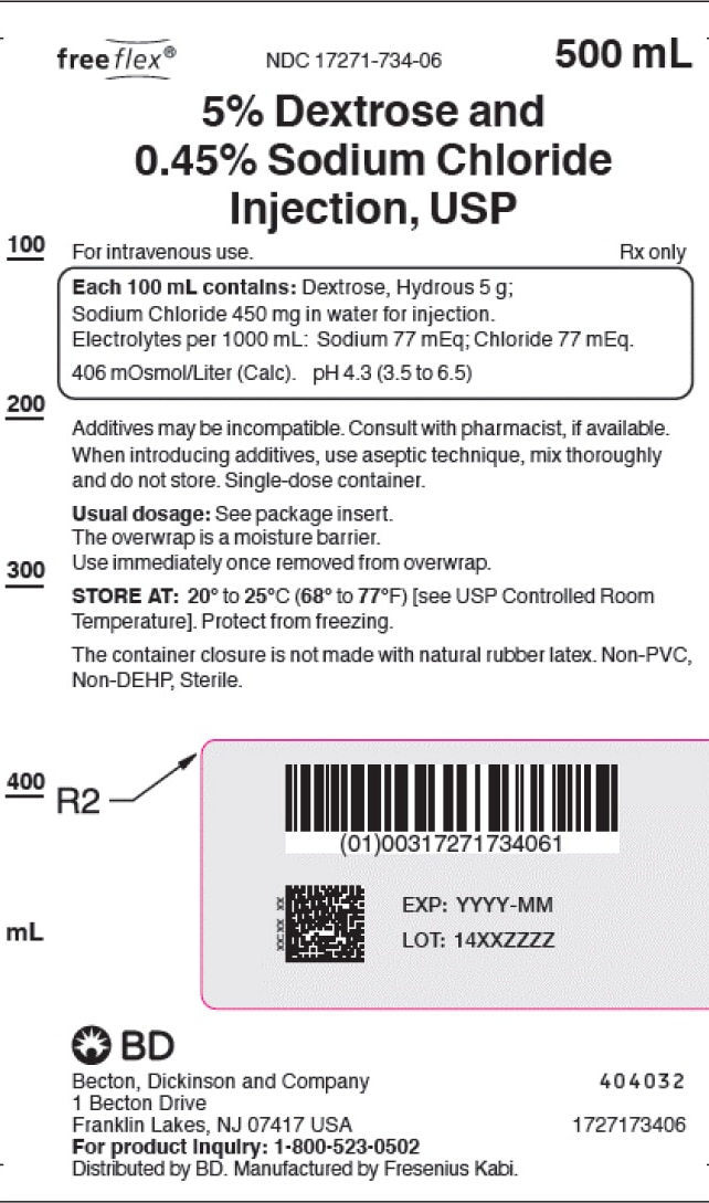 IV FLUID 5% DEX IN 0.45% SALINE 500ML - 1727173406 | BD